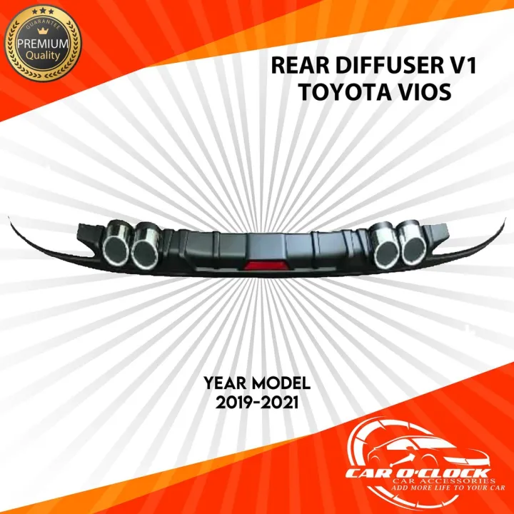 durable Vios Rear Bumper Body Kits Diffuser (2019-2021 | Lazada PH