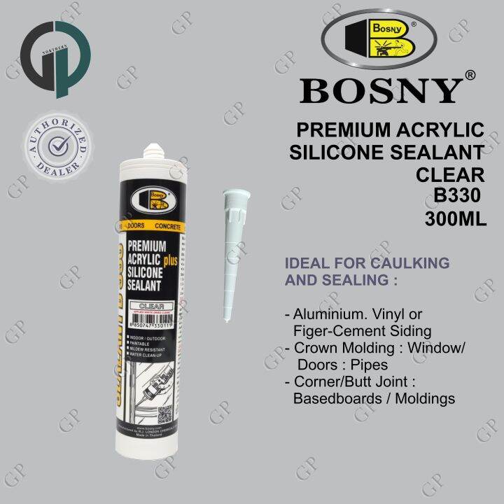 Bosny B330 Premium Acrylic Plus Silicone Sealant 300ml - GP Northern | Lazada PH