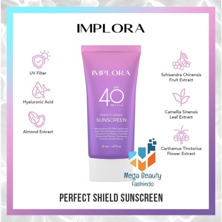 Implora Perfect Shield Sunscreen SPF 40 PA++++ 50ml | Lazada Indonesia