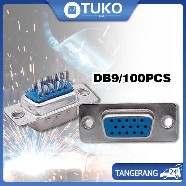 100PCS Konektor DB9 RS232 Serial port Konektor DB9 Connector Male Female 9 Pin | Lazada Indonesia