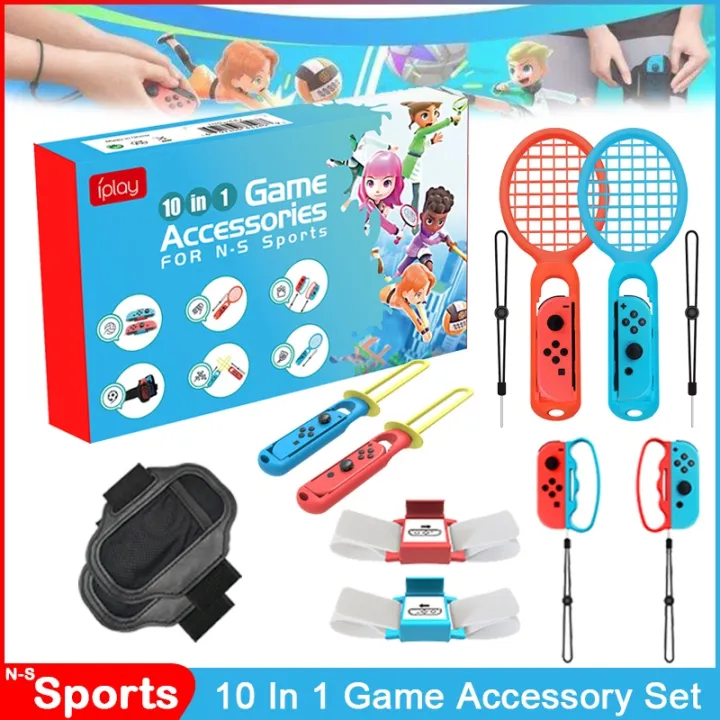 10 In 1 For Nintendo Switch Sports Control Set Joy-con Wristband/Tennis ...