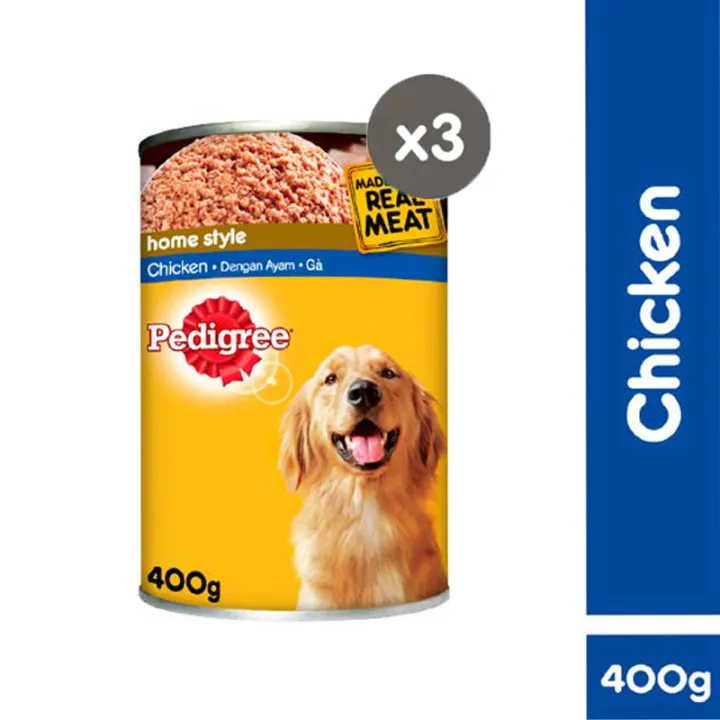 PEDIGREE Chicken Wet Can Dog Food Set of 3 (400g) | Lazada PH