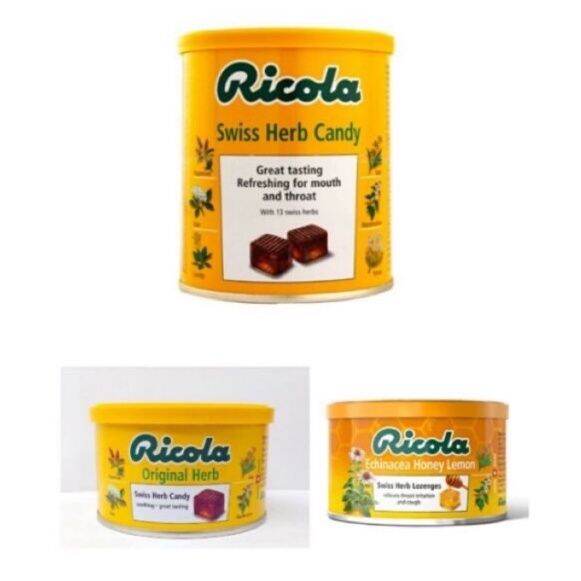 RICOLA SWISS HERB CANDY 100G / 250G (ORIGINAL / ECHINACEA HONEY LEMON ...