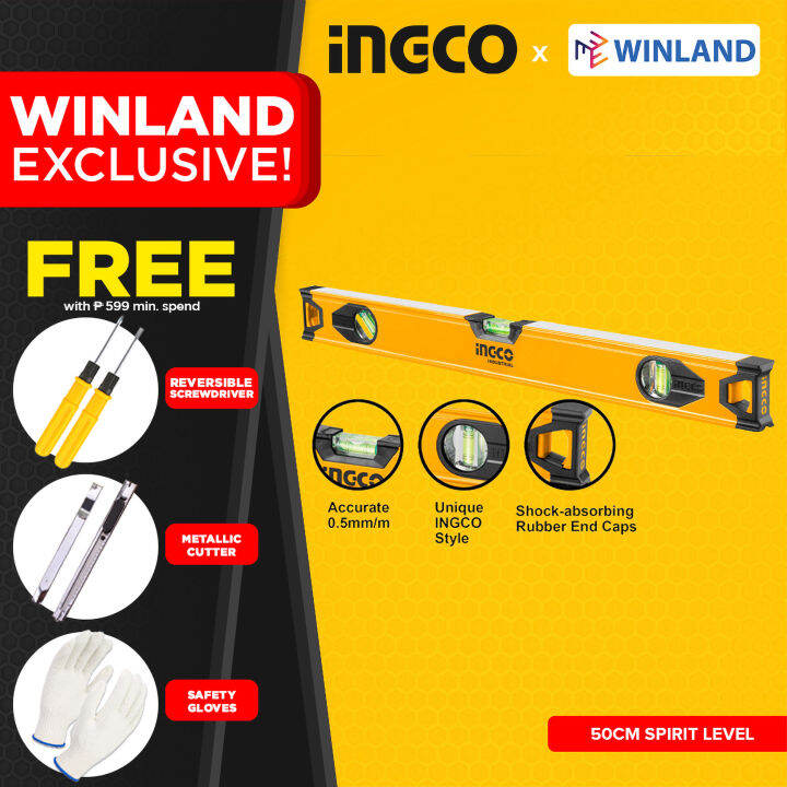 INGCO by Winland Spirit Level 50cm HSL08050 Level Bar | Lazada PH