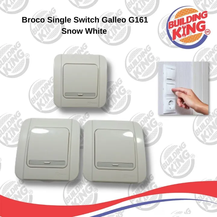 Broco Galleo G161 Saklar Sakelar Engkel Tunggal Single Switch 1 Gang 1 Way IB | Lazada Indonesia