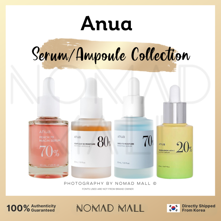 [ANUA] Serum / Ampoule Collection Heartleaf 80% Soothing / Moisture ...