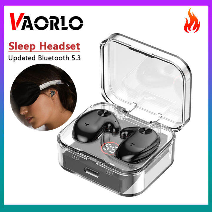 VAORLO บลูทูธ5.3 TWS ตัดเสียงรบกวนการนอนหลับเพลงสเตอริโอ HIFI มีเวลาแฝงต่ำพร้อมไมโครโฟนโทรออก HD ...