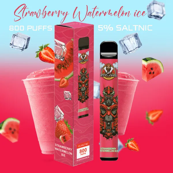POD KING MAXX Puff Plus 800 PUFFS (STRAWBERRY WATERMELON ICE) smoke ...