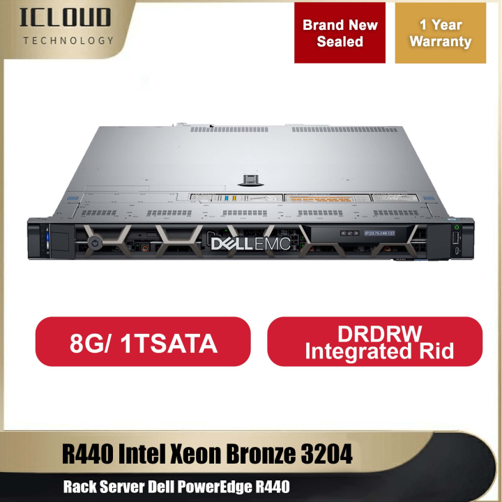 Dell PowerEdge R440 Rack Server Intel Xeon Bronze 3204 8G 1TB SATA ...
