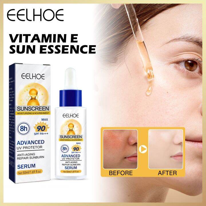 Eelhoe SPF 90เซรั่มกันแดดให้ความชุ่มชื้นป้องกันแสงแดดผ้าคลุมรถมอเตอร์ ...