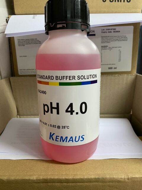 pH Buffer 4.00 ขนาด 500ML น้ำยาpH ยี่ห้อ KEMAUS ราคาต่อขวด | Lazada.co.th