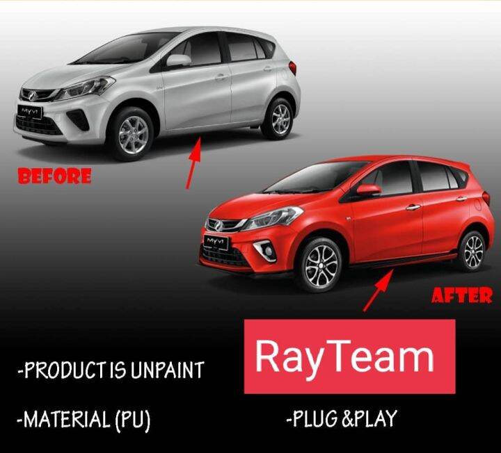 PERODUA MYVI GEN 3 / MYVI ECO NEW MODEL 2020 SIDE SKIRT / SKIRTING | Lazada