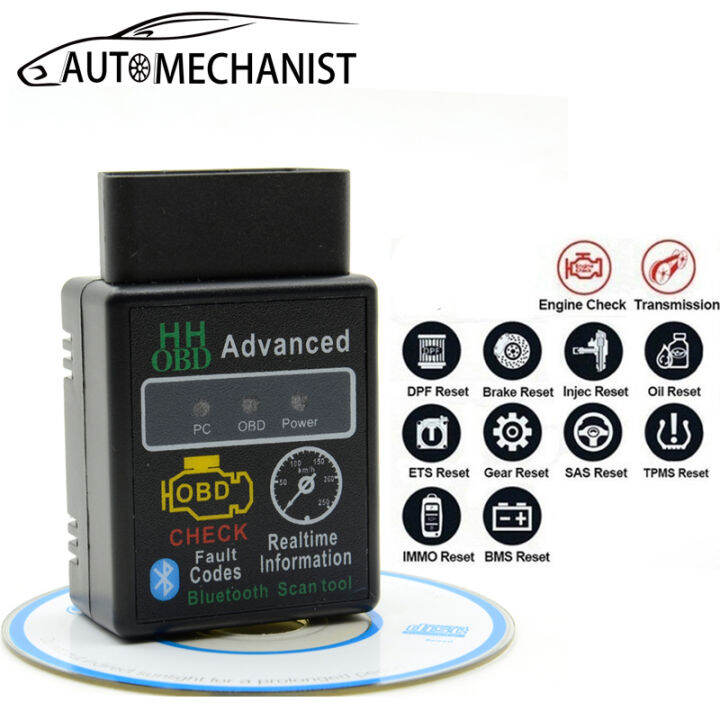 OBD2 ELM327 Mini Car Code Reader Bluetooth OBDII Auto Fault Code ...