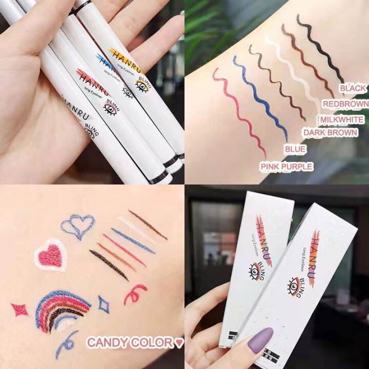 HANRU Eyeliner Pen Waterproof Long-Lasting Ultra-Fine Color Eyeliner ...