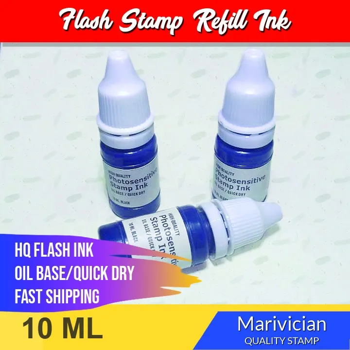 COD Flash Stamp Refill Ink 10 ml. Oil Base Quick Dry | Lazada PH