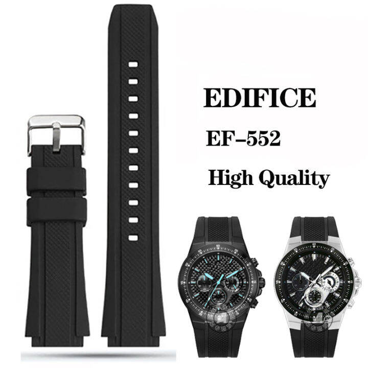 kuiwer สายนาฬิกากีฬายาง EF552สำหรับ Casio Edifice นาฬิกา EF-552 EF-552D-1A สร้อยข้อมือซิลิโคน ...