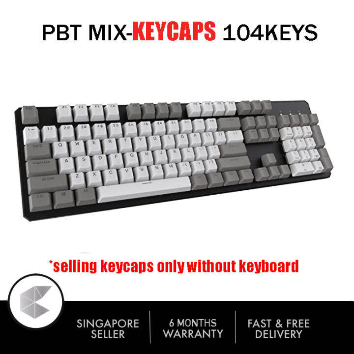 [SG STOCK KEYCAPS] 104 PBT Keys Keycaps Mechanical Keyboard Keycaps ...