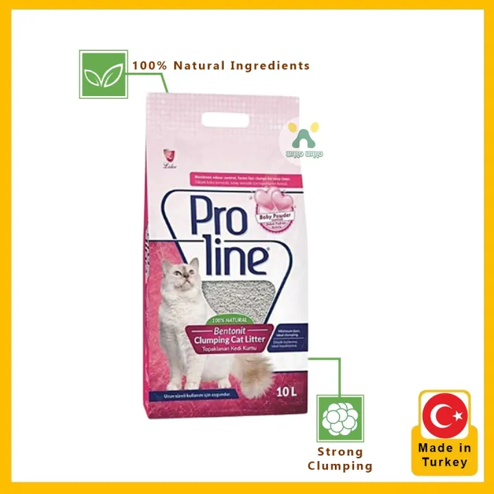 PROLINE Bentonit Cat Litter 10L - Baby Powder | Lazada