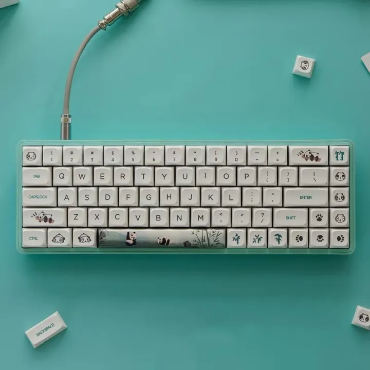 【CW】 PBT Keycap 137 Key QX1 Profile DYE SUB Panda Black white Keycaps ...