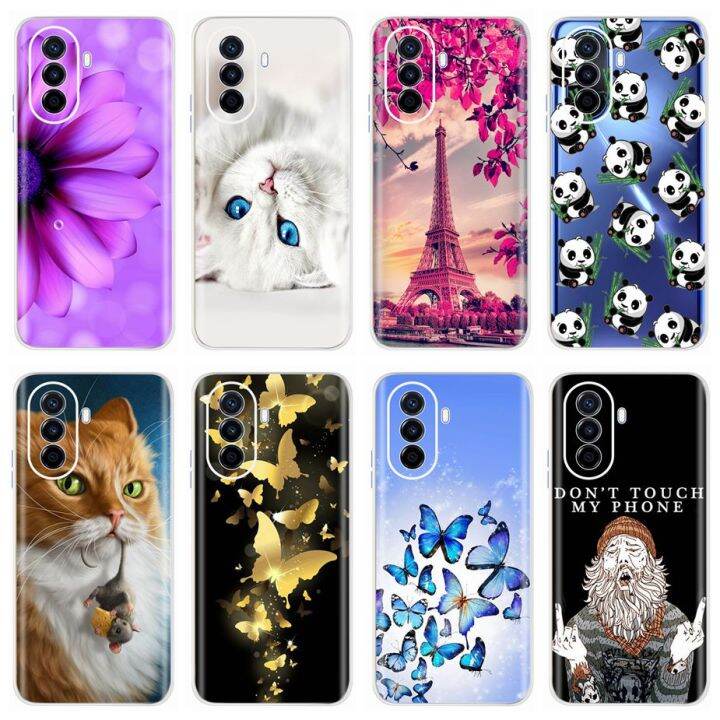 For Huawei Nova Y7 Plus Case 2022 Cute 3D Printing Soft Silicone Cover ...