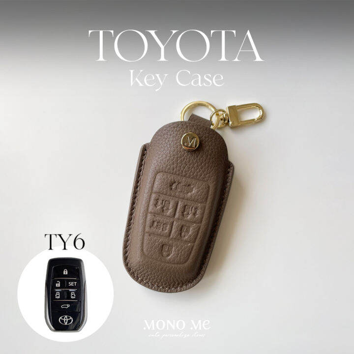 [TY6] ALPHARD เคสกุญแจรถยนต์ Toyota Alphard แบบ 6 ปุ่ม หนังวัวแท้ ...
