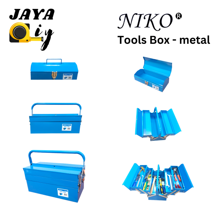 Niko Metal 3 Layer Solid Tool Box ToolBox Storage Peti Besi Alat 3 ...