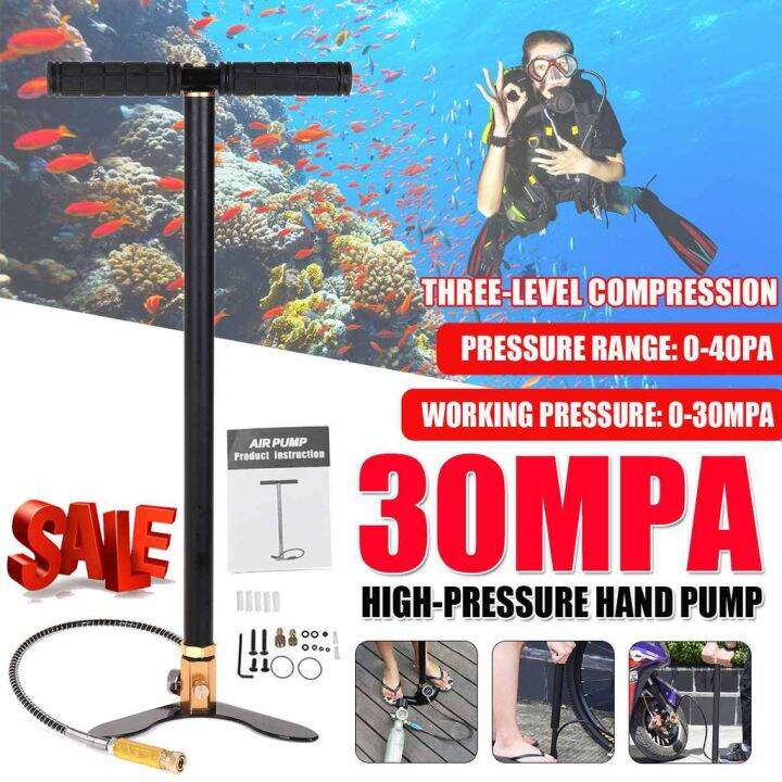 High Pressure Tire Pump 4500psi 3 Stage Hand Pcp Pump,inflator Air ...