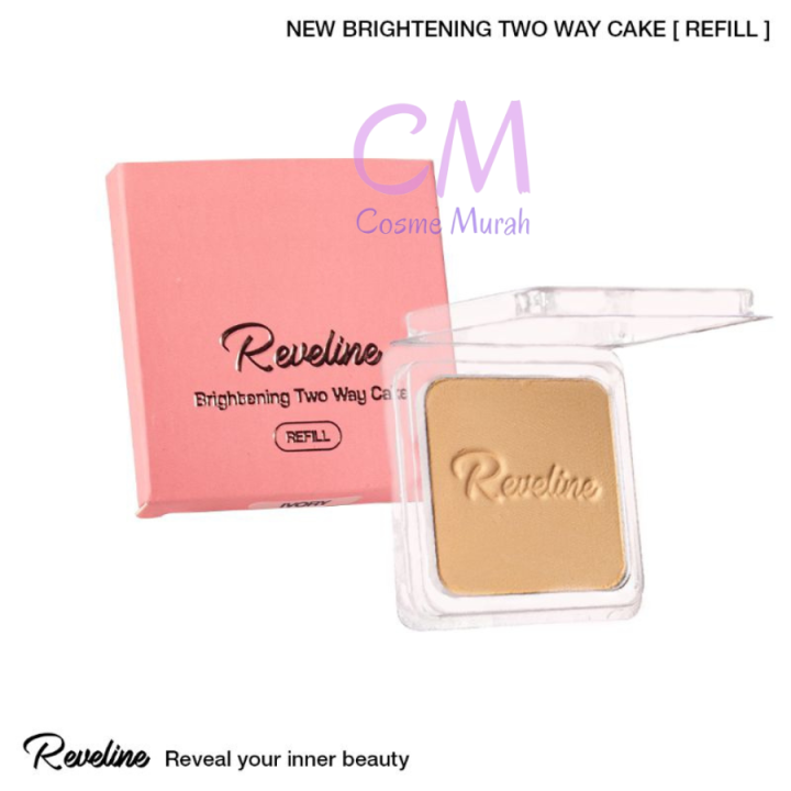 Refill - REVELINE Brightening Two Way Cake with Puff | Lazada Indonesia