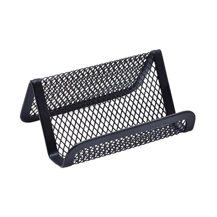 Tempat Tatakan Kartu Nama Memo Kertas Name Card Holder Baja Hitam Besi ...