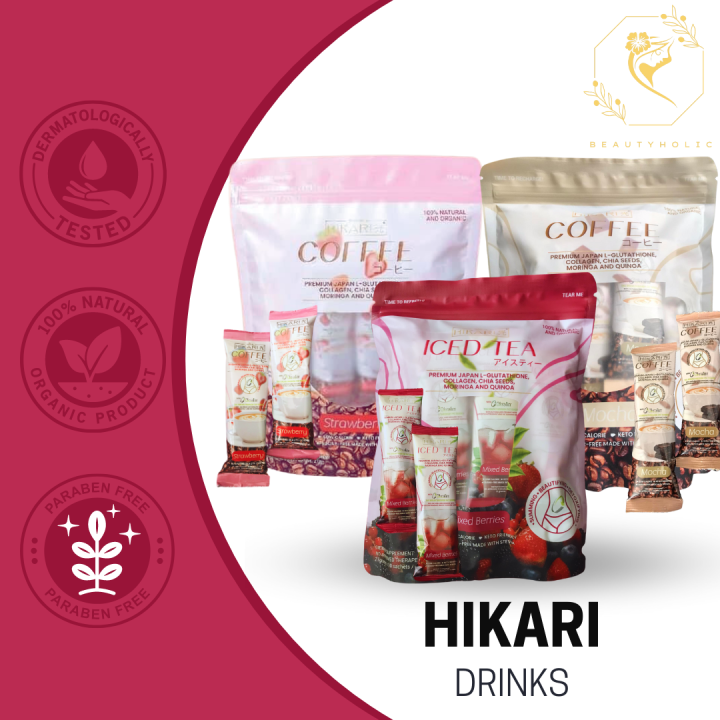 Original HIKARI COFFEE or ICED TEA (10 sachets per pack) - Low Calorie ...
