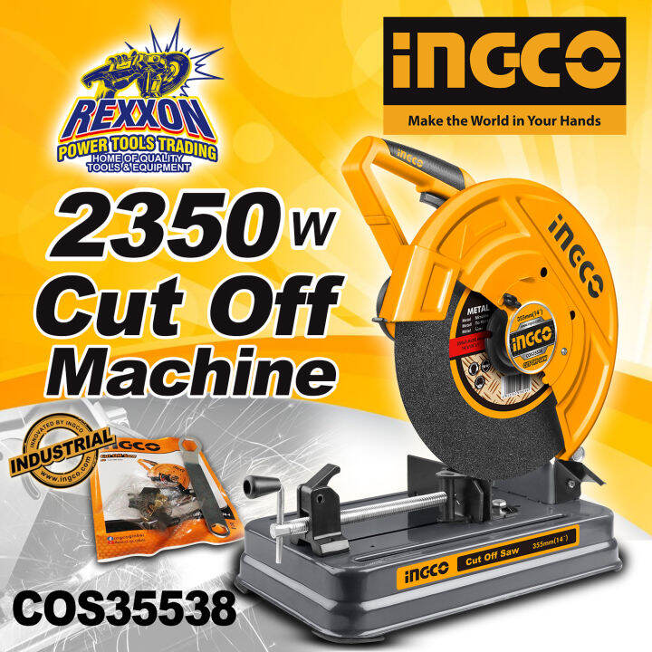 INGCO INDUSTRIAL 2350W Cut Off Saw / Cut Off Machine COS35538 Rexxon ...