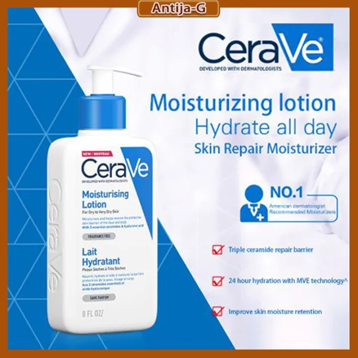 CeraVe Moisturizing Lotion for Dry Skin Body Facial Moisturizer with ...