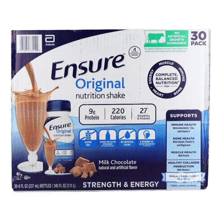 Ensure Original Milk Chocolate Nutrition Shake 237mL x 30pcs | Lazada PH