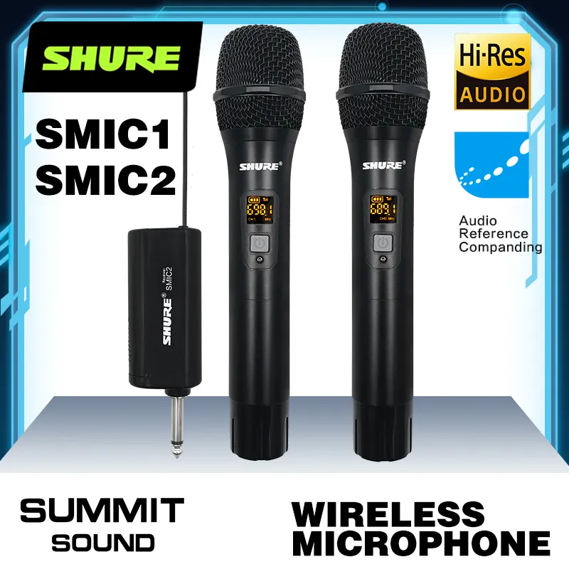 SHURE SMIC2 ไมโครโฟนไร้สาย ตัวไมโครโฟนโลหะสามารถปรับความถี่ซึ่งสามารถเชื่อมต่อโดยตรงกับรถยนต์และ ...