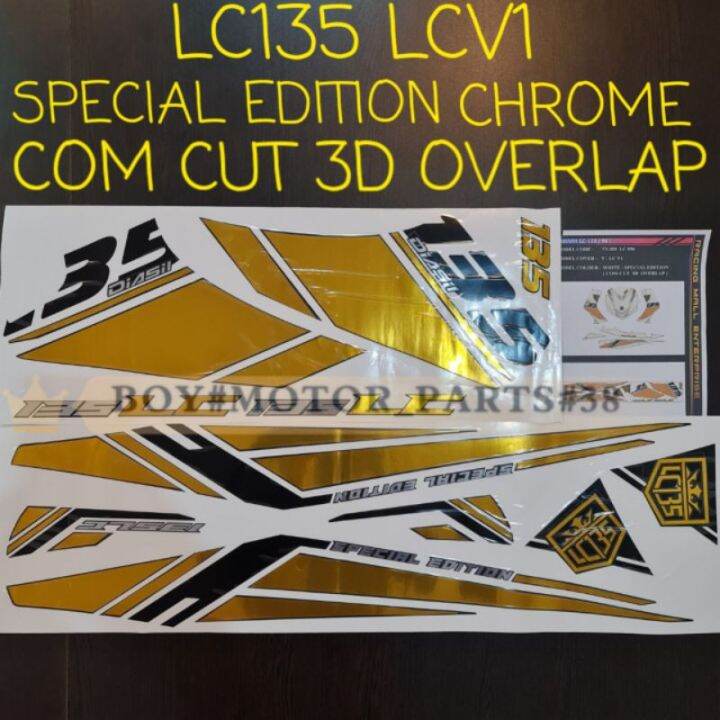 YAMAHA LC135 LCV1 CHROME OVERLAP 3D Computer Cut Special Edition 96 ...