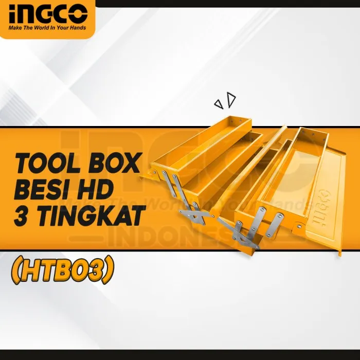 INGCO HTB03 TOOL BOX BESI 3 LAYER TOOLBOX 3 TINGKAT KOTAK PERKAKAS | Lazada Indonesia