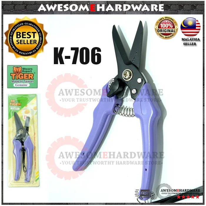 (MADE IN TAIWAN) TIGER K-706 K706 PURPLE PRUNING SHEAR PRUNER BRANCH CUTTER | Lazada