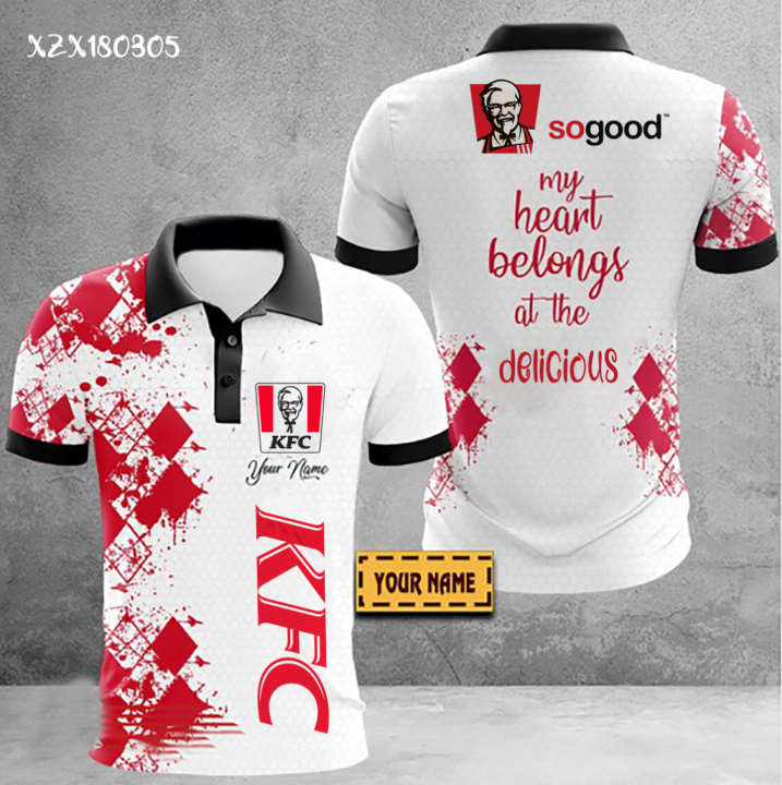 KFC SOGOOD - MY HEART BLONGS AT THE DELICIOUS CUSTOM NAME 3D POLO SHIRT ...