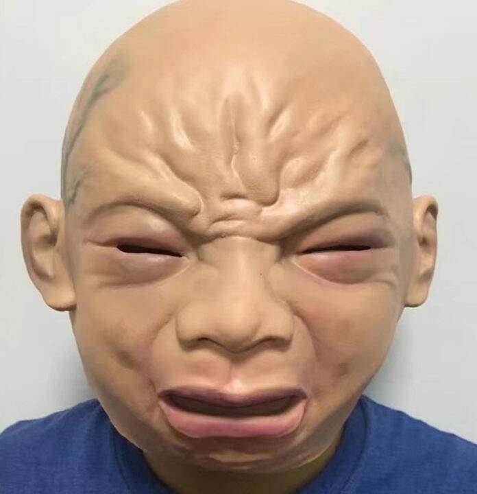 คอสเพลย์น้ำยางตลกหน้ากากร้องไห้ Face หมวกเครื่องมือเครื่องประดับ ...