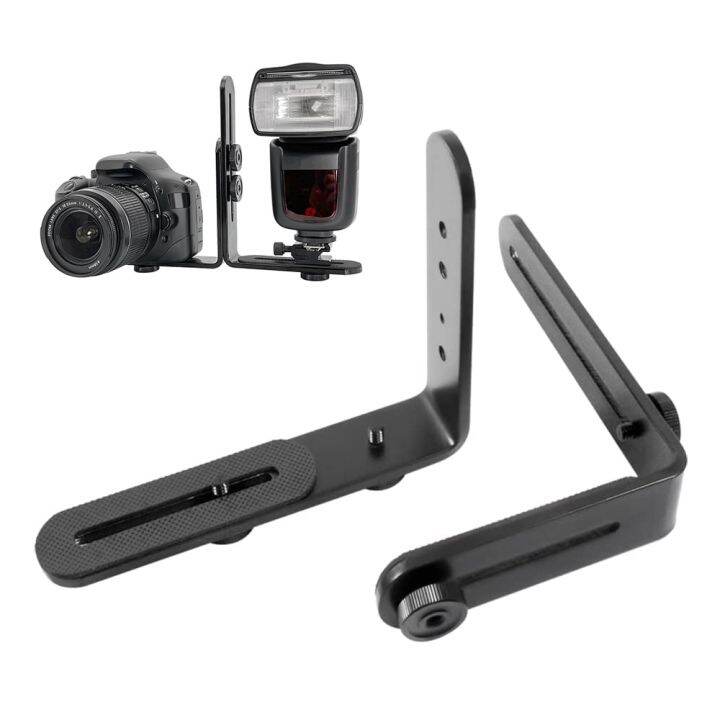 Dual L Shape Camera Flash Bracket SLR/Phone/Speedlite/Tripod Holder ...