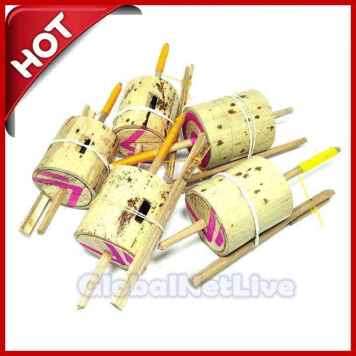 Gasing Bambu Totol Mainan Tradisional Indonesia - Berputar bersuara ...