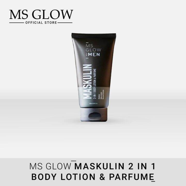 MS GLOW FOR MEN MASKULIN BODY LOTION & PARFUME 2 in1 | Lazada Indonesia