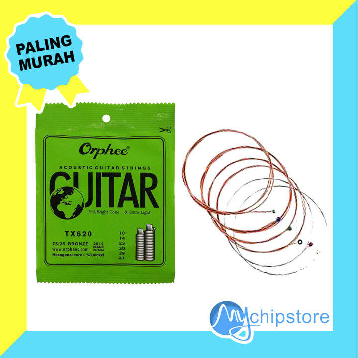 Senar Gitar String Akustik Orphee Akustik TX620 | Lazada Indonesia