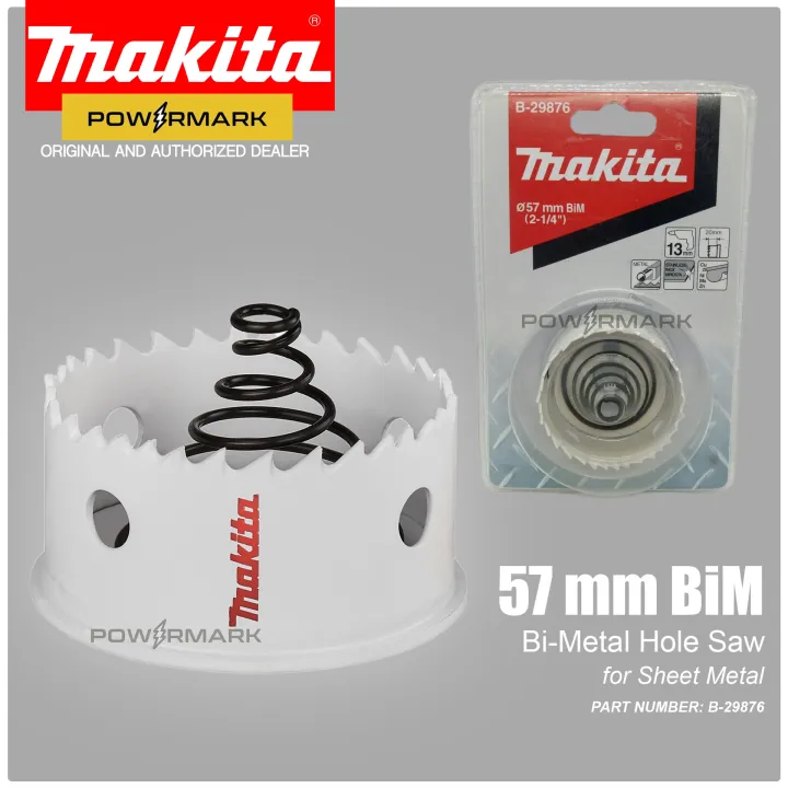 MAKITA B-29876 BiM (BI-Metal) Hole Saw for Sheet Metal 57mm [POWERMARK ...