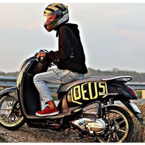 Stiker Motor Deus Logo Cutting Aksesoris Mempercantik Semua Motor Matic ...