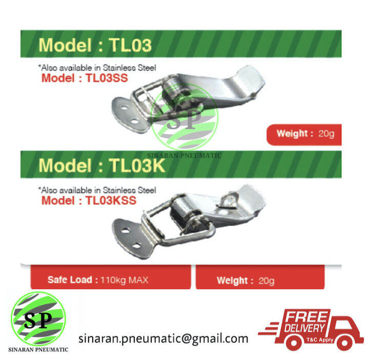 JS Toggle Link Clamp TL03 Series Maximum Safe Load 110kg , Lightweight ...