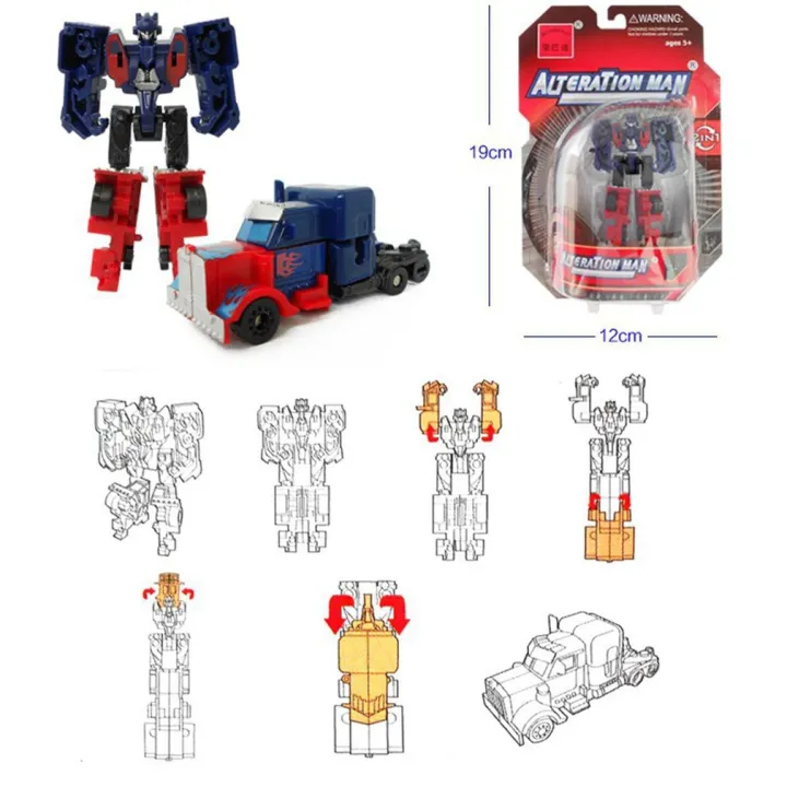 Mini Transformer Toy Optimus Prime Megatron Robots Car Kids Action ...