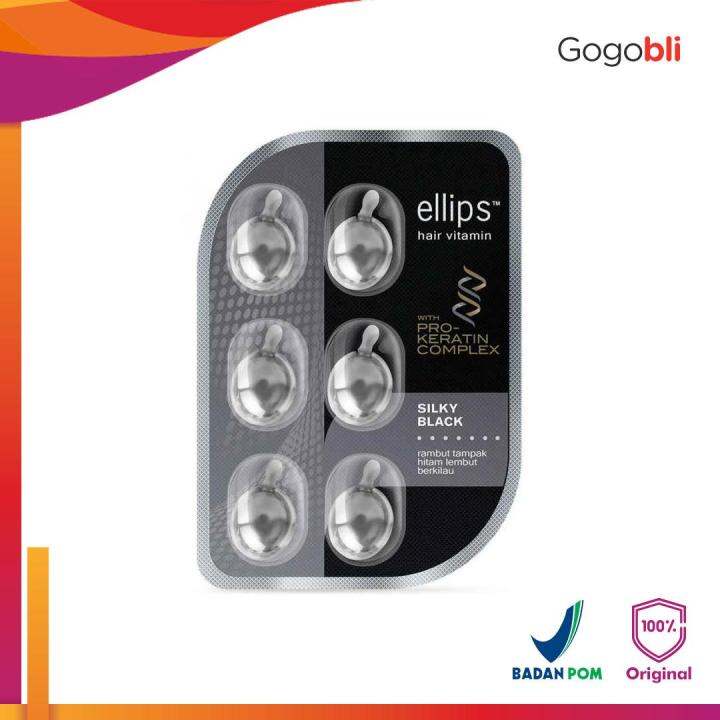 Ellips Hair Vitamin Keratin Silky Black Blister | Lazada Indonesia