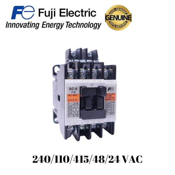 Fuji ( SC-0 ) 20A 1a1b AC Magnetic Contactor 3Pole 240/110/415/48/24 ...