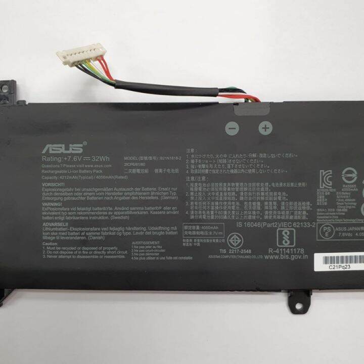 Battery Asus VivoBook A412 A412D C21N1818 B21N1818-2 2ICP6/60/80 A412F | Lazada Indonesia
